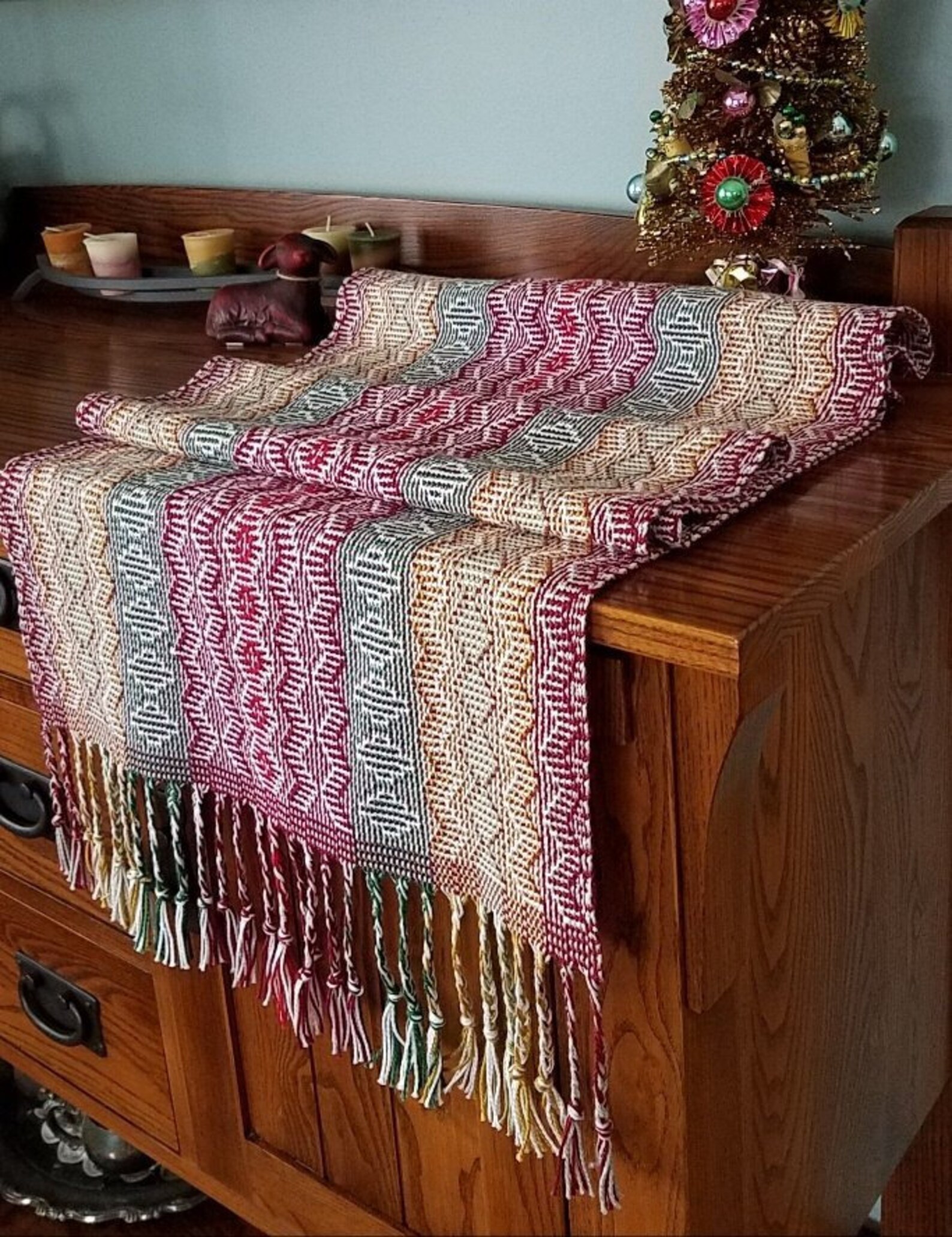 Handwoven Table Runner Home Decor Unique Housewarming Gift Handmade by ...