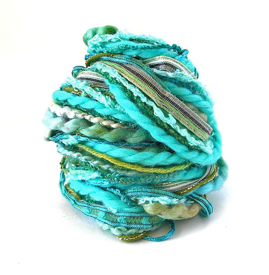 Art Yarn Bundle Mixed Fiber Novelty Textile DIY Craft Sampler Pack 10 ...