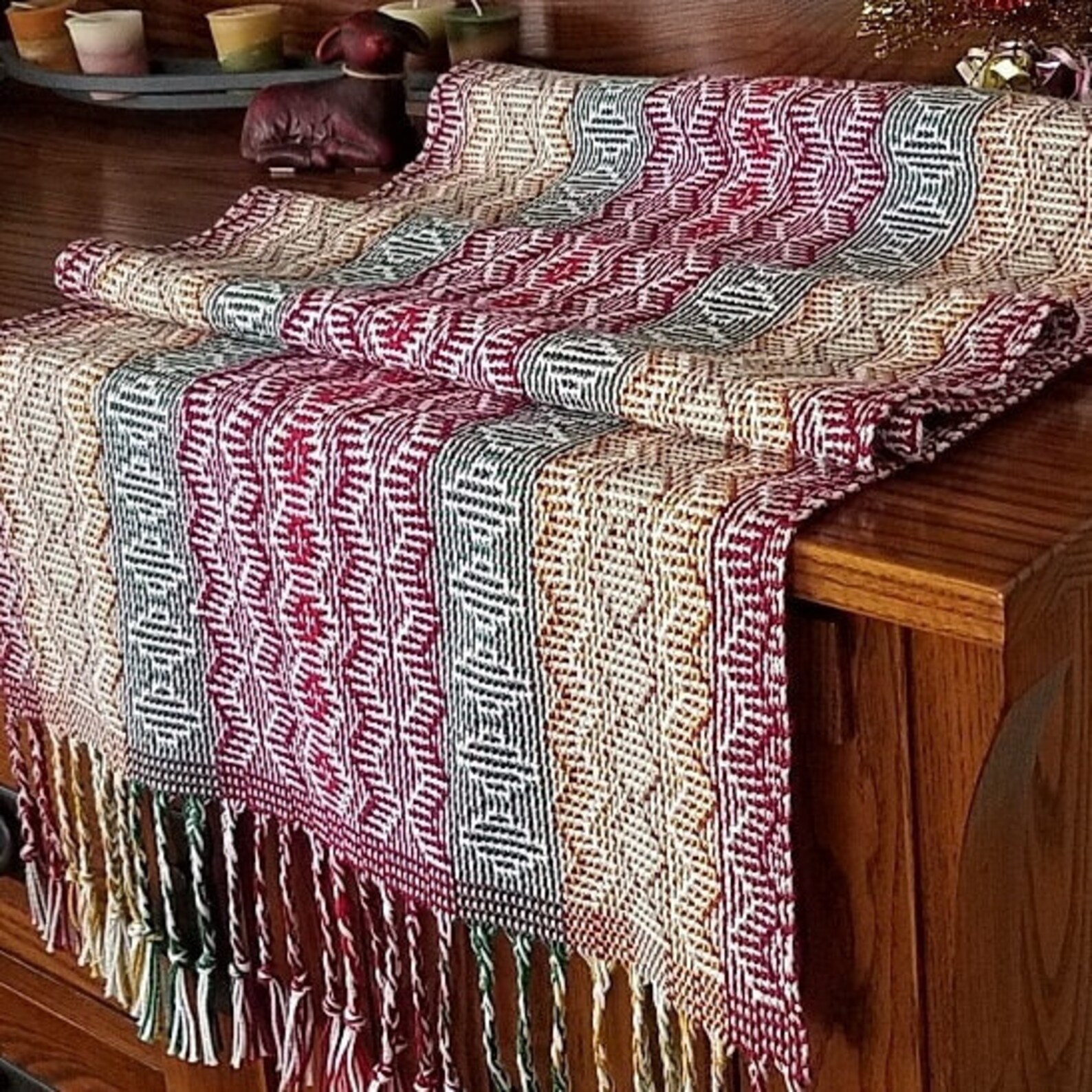 Handwoven Table Runner Home Decor Unique Housewarming Gift Handmade by ...