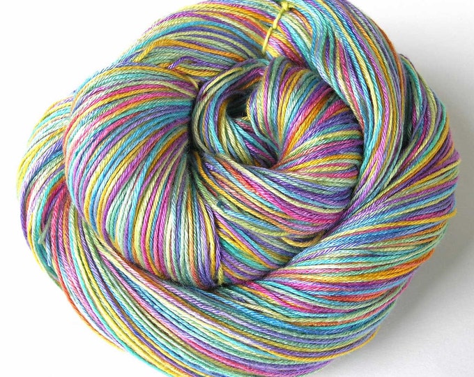 Hand Dyed Bamboo Yarn Pastel Rainbow - Etsy