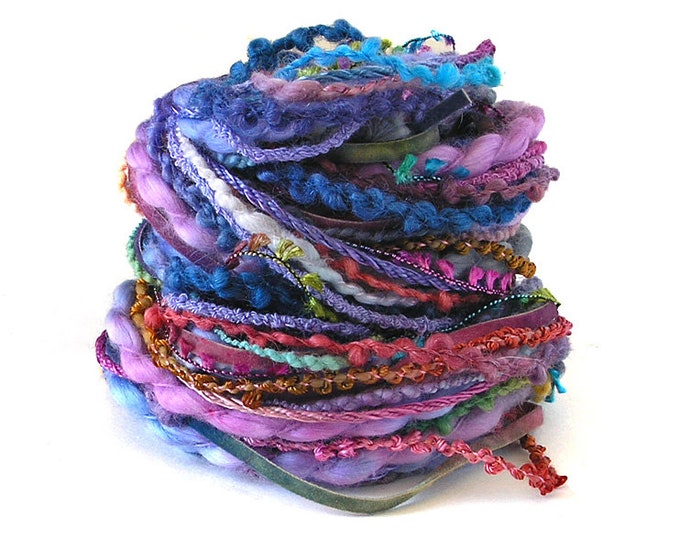 Art Yarn Bundle Mixed Novelty Luxury Textile Fiber Sampler Pack 10 ...