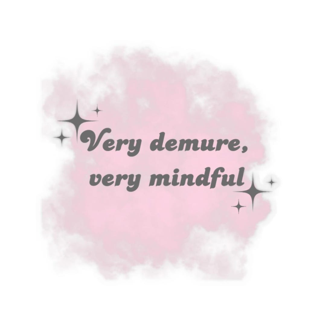 Demure Tik Tok Sticker, Mindful Laptop Decal, App Logo Decal, Cute ...