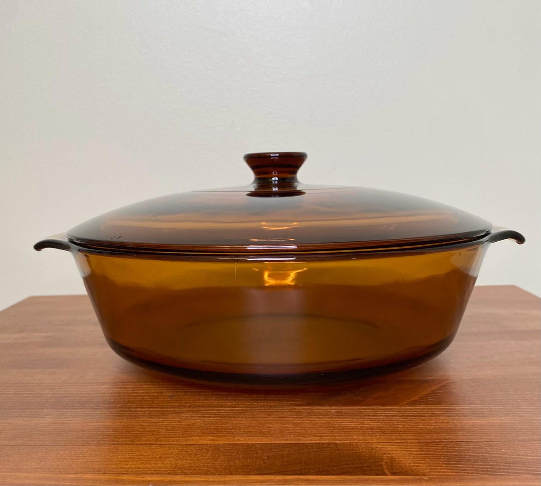 Vintage Anchor Hocking 2 Quart Brown Glass Baking/casserole Dish With ...