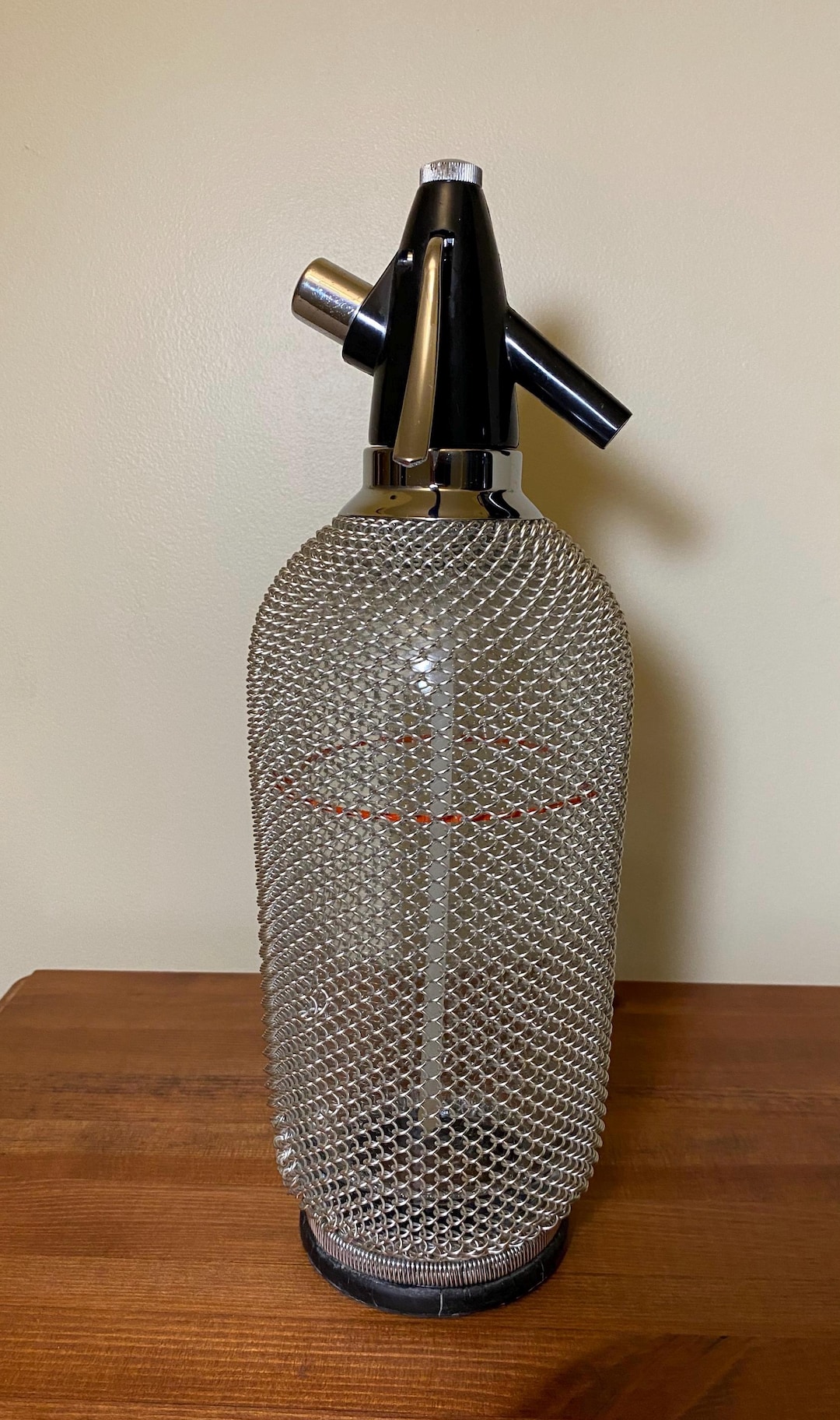 Vintage Syphon Seltzer Wire Mesh Soda Syphon/bottle Barware Made in ...