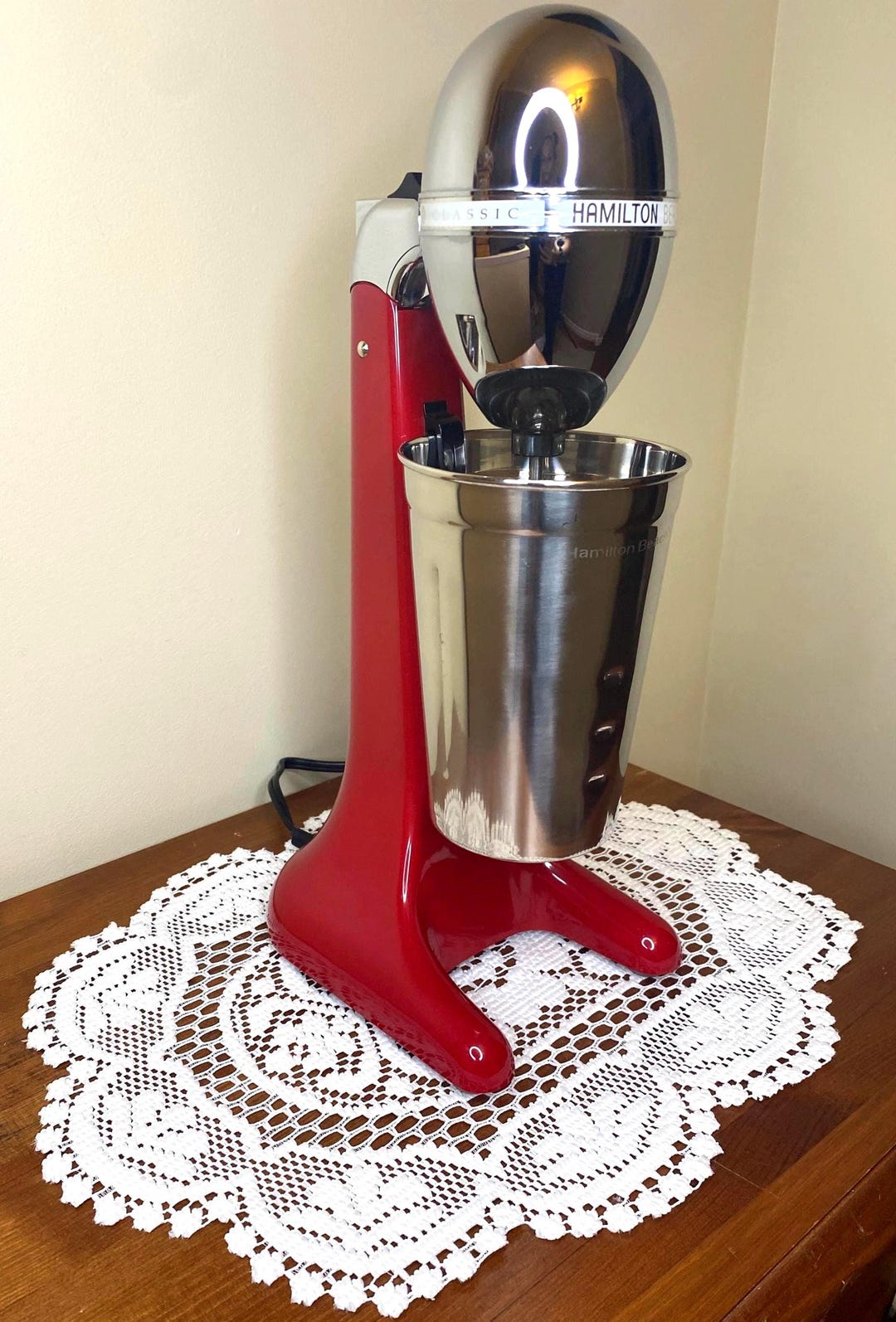Vintage Red and Chrome Hamilton Beach Drink Master Milkshake Maker With ...