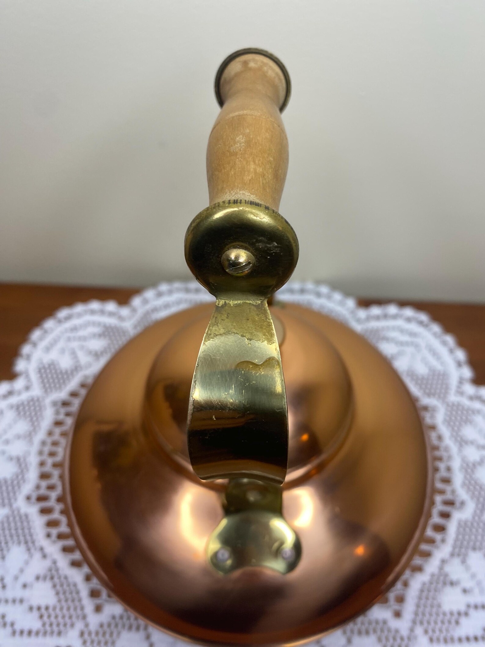Vintage Copper Kettle With Brass and Wood Handles – Copper Collector ...