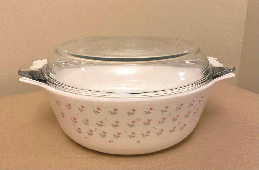 Vintage PYREX Tulip Laura Ashley Casserole/baking Dish With Lid Made in ...