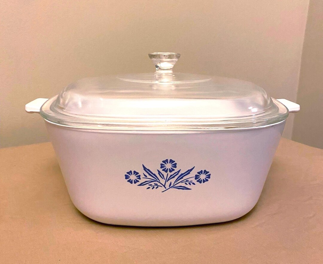 Vintage Corning Ware Blue Cornflower Casserole/baking Dish With Pyrex ...