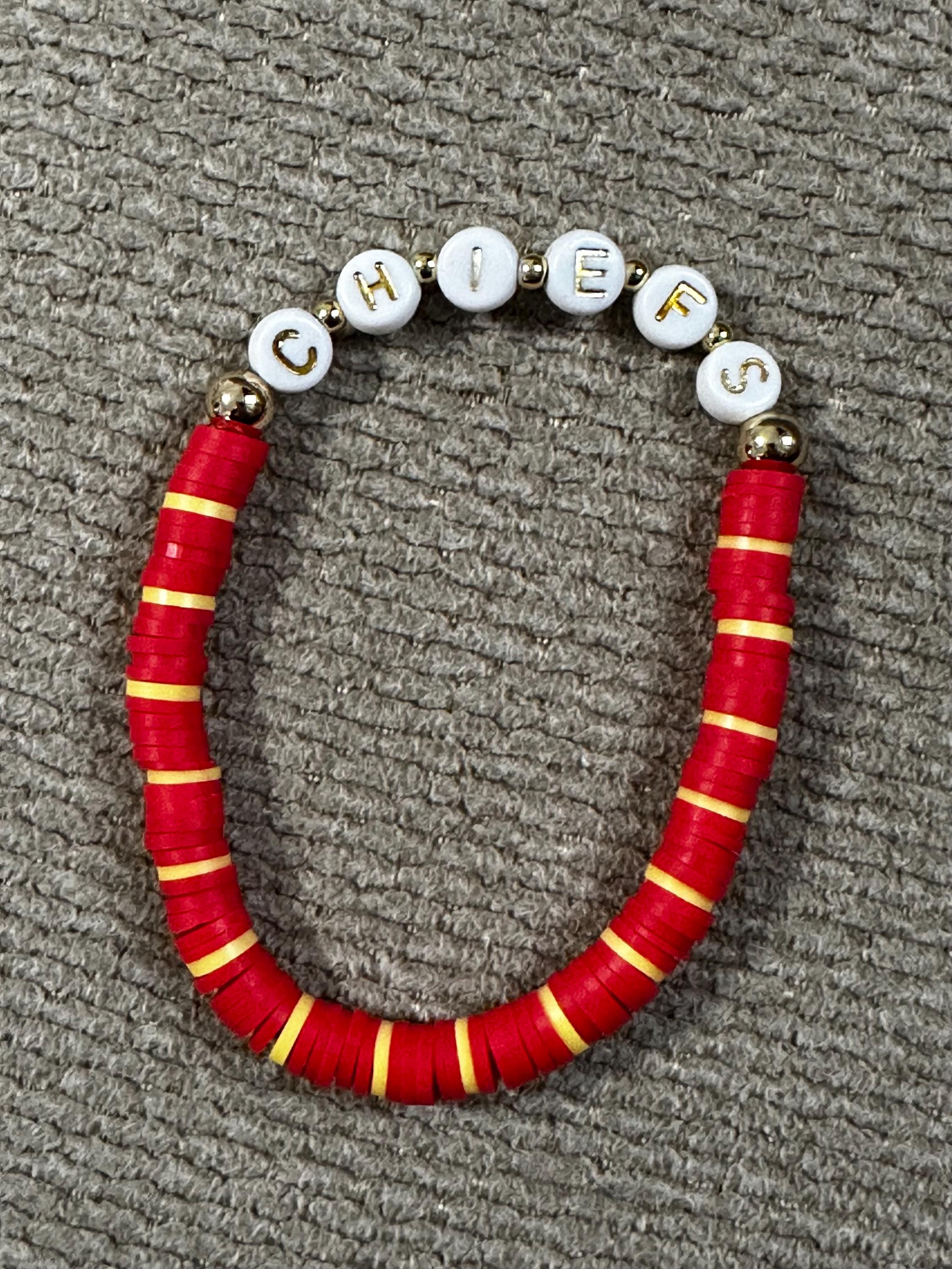 Chiefs Bracelet Stack - Etsy