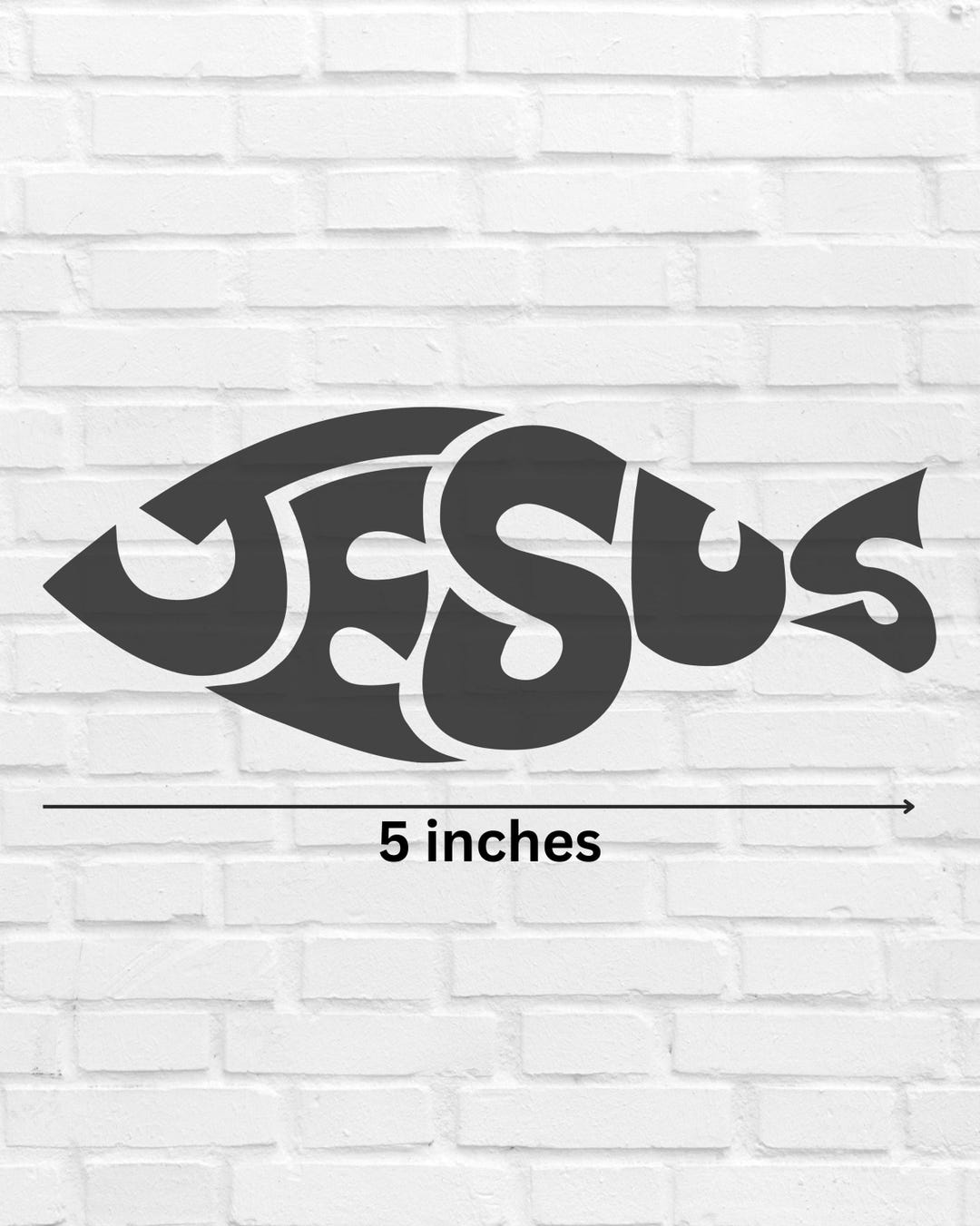 Jesus Fish Shape Faith Symbol Car Decal Sticker Weatherproof for SUV ...