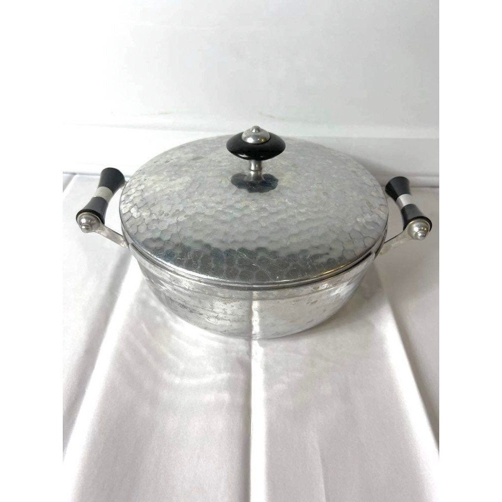 Vintage 1950s Hammered Aluminum Casserole Pan Dish With Lid - Etsy