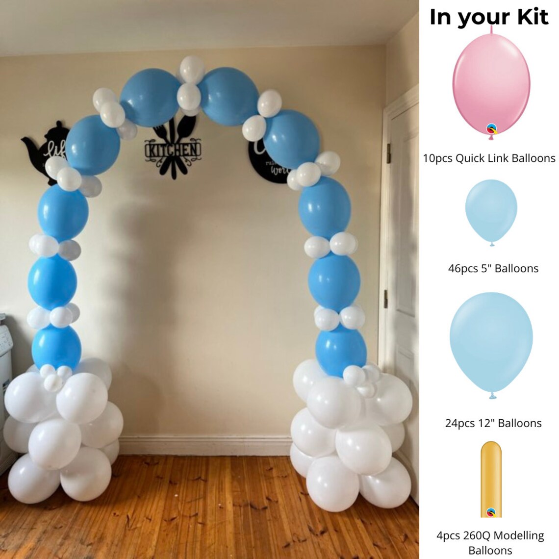 DIY Balloon Free-standing Arch Kit DIY Balloon Kit No Frame Balloons ...