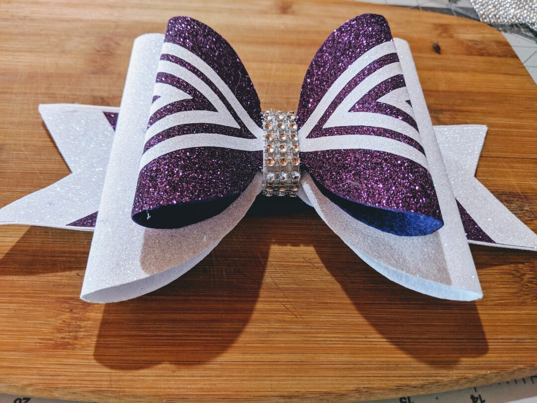 Two Tone Color BURST Glitter Tail-less Bow - Etsy