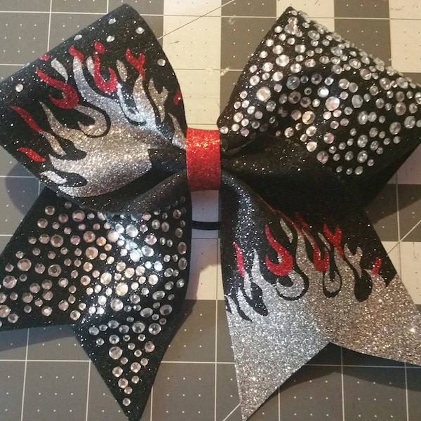 Rhinestone Cheer Bow - Etsy