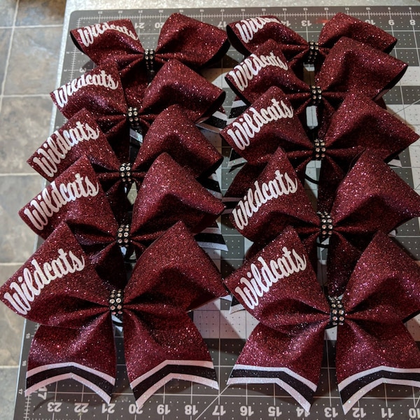 Maroon Cheer Bows - Etsy