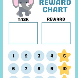 Reward Charts Animal Theme, Kids Behavior Charts, Motivational Reward ...