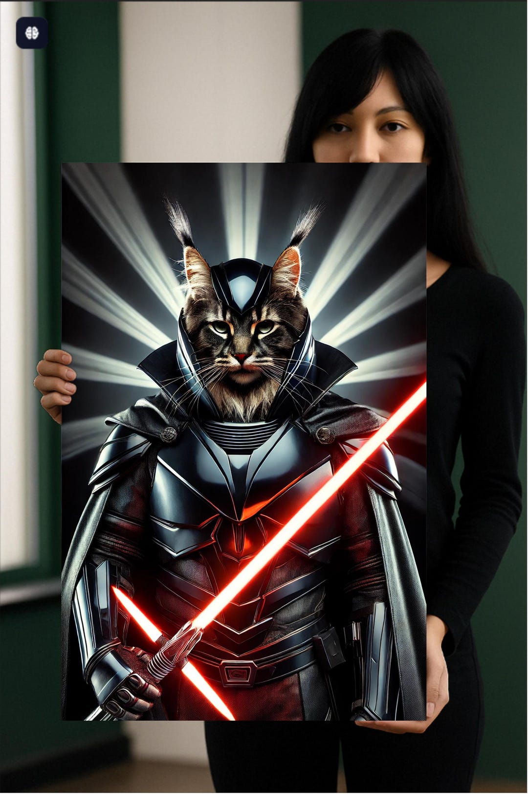 Custom Dark Lord Cat Portrait – Galactic Warrior Cat Digital Art From ...