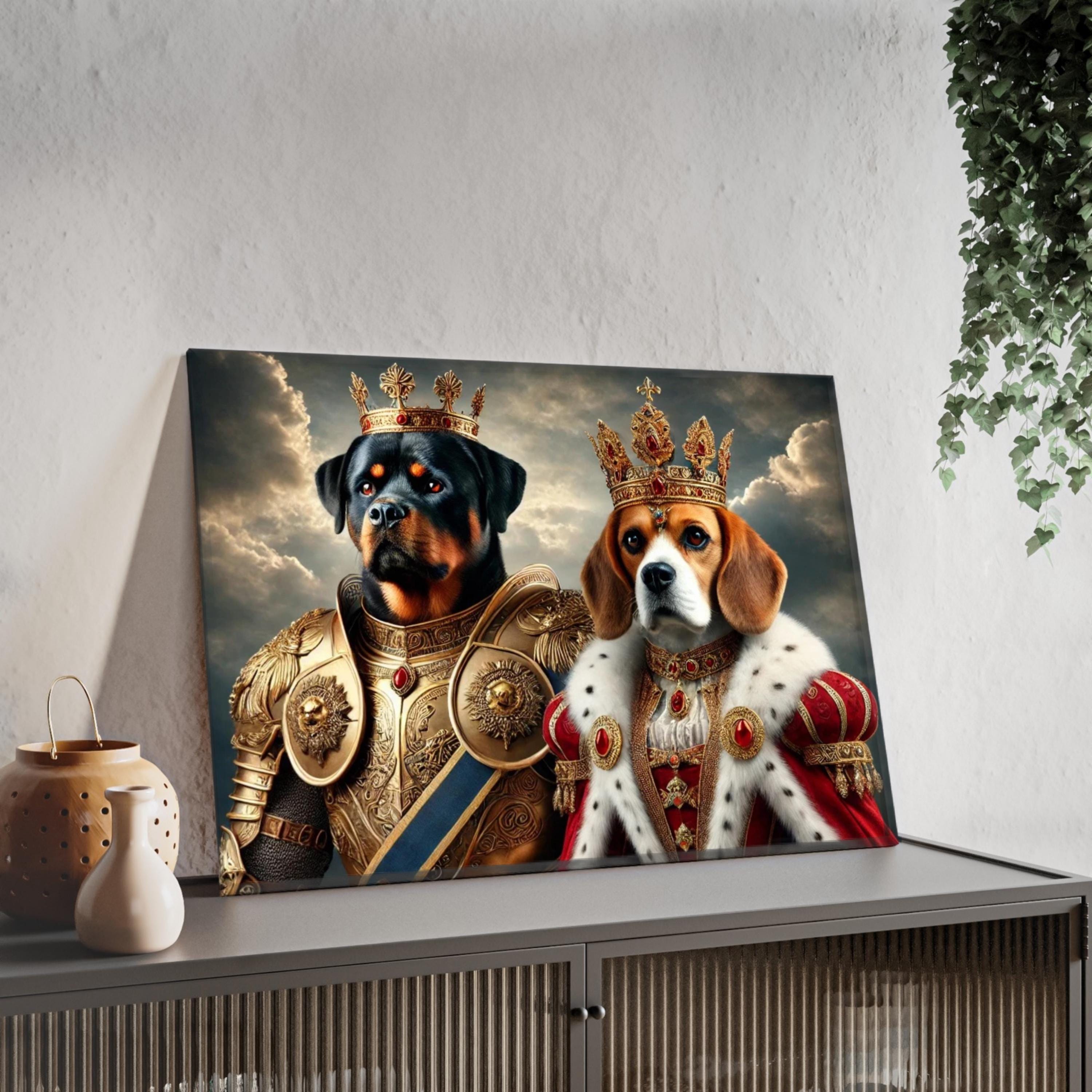 Custom Rococo Cat Couple Portrait – Printable Digital Pet Art in Pink ...