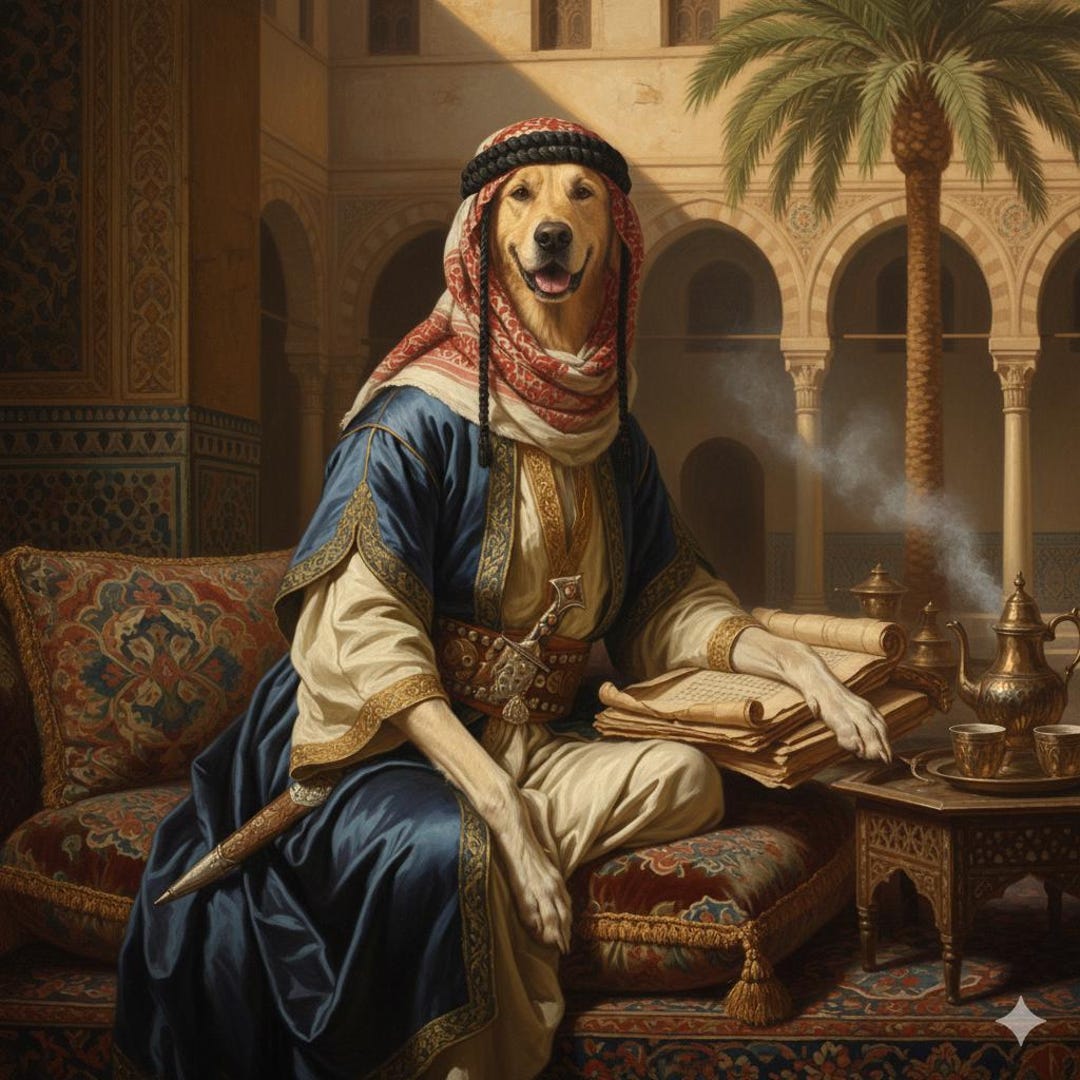Custom Pet Portrait, Ottoman Sultan Pet, Royal Animal Painting ...