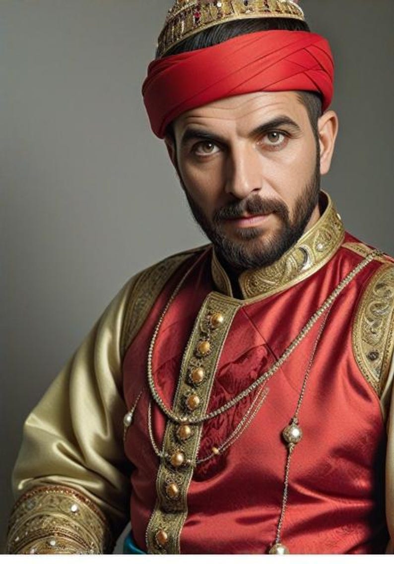 Custom Ottoman Portrait From Photo, Personalized Sultan or Sultana ...