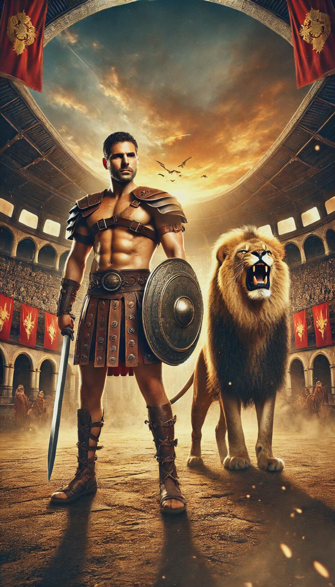 Personalized Roman Gladiator Portrait – Custom Ancient Arena Art With ...