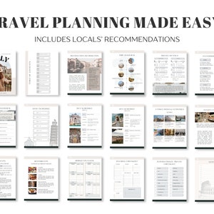 Italy Travel Itinerary: 2-week Trip Planner, Canva Template (digital ...
