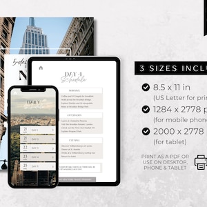 NYC: Travel Itinerary New York Travel Guide Editable Travel Template ...