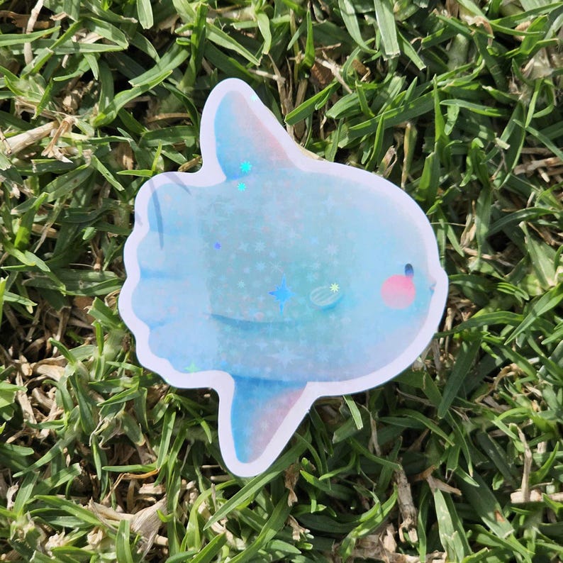 Ocean Sunfish (mola Mola) Vinyl Holographic Sticker - Etsy