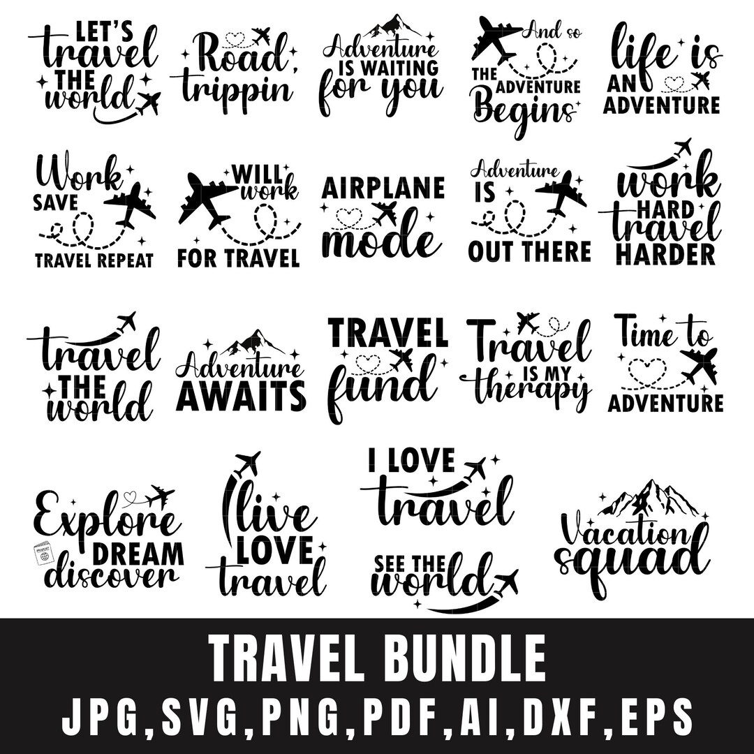 Travel Adventure Svg, Vacation Svg, Travelling Svg Bundle, Family Trip ...