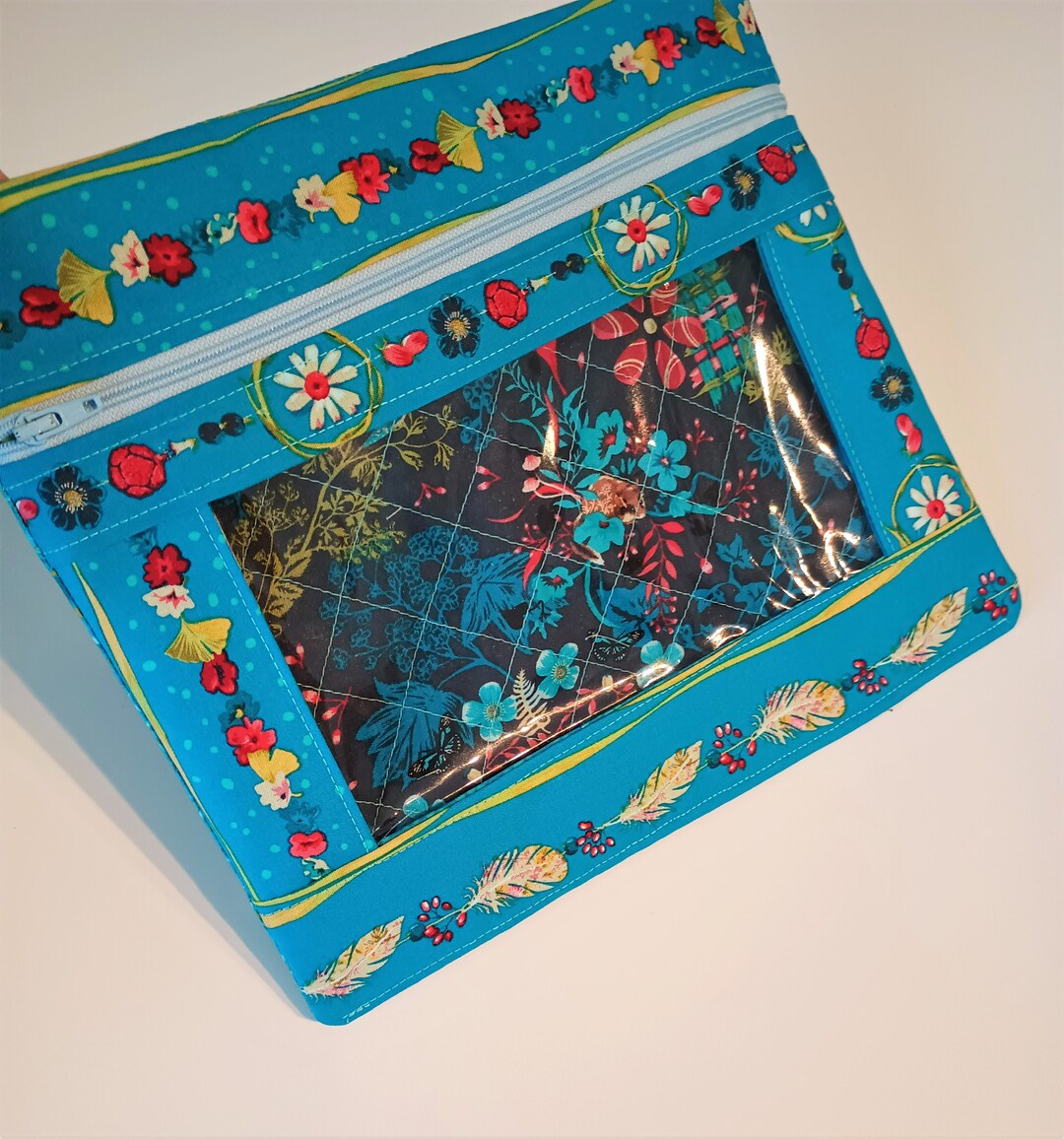 Large See Through Vinyl Pocket Project Bag, Craft Project Pouch ...