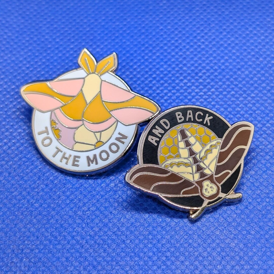 Kindly Kryptic - Matching Enamel Lapel Pin Set - Death's Head Hawkmoth ...