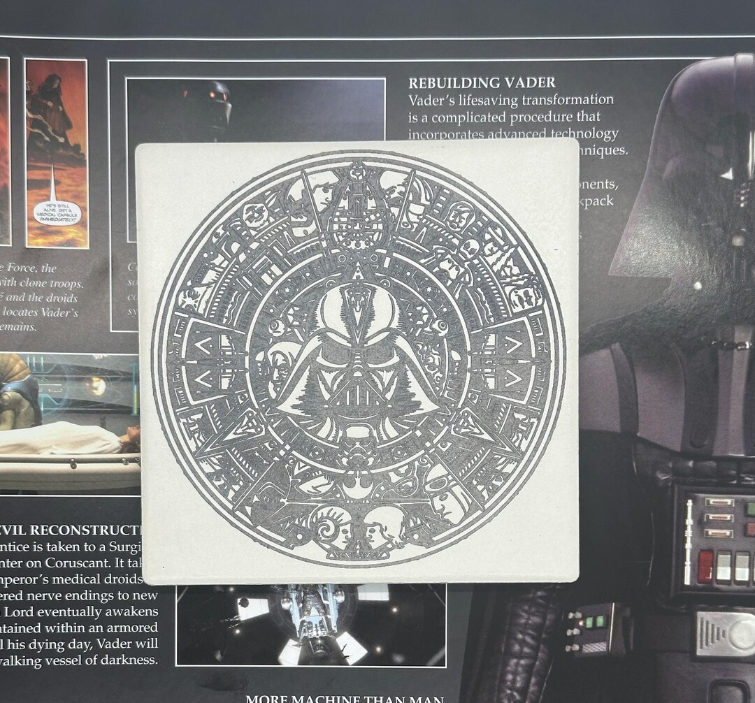 Star Wars Mayan Calendar Coaster, Pack of 4, Star Wars, Custom, Ceramic ...