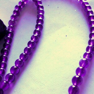 Purple Amethyst Beads, 4.5 Mm Round, Natural, Genuine, Earth Mined ...