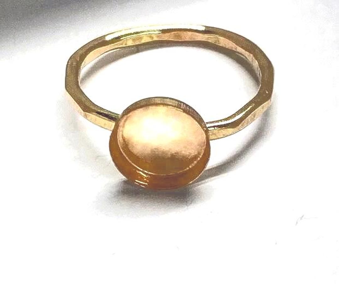 Ring Blank- 16GA Plain Band or Hammered Stacker- YGF 14k Gold Filled ...