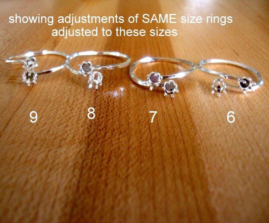Bypass Prong Ring Blank for Faceted Stones - 925 Sterling Silver ...