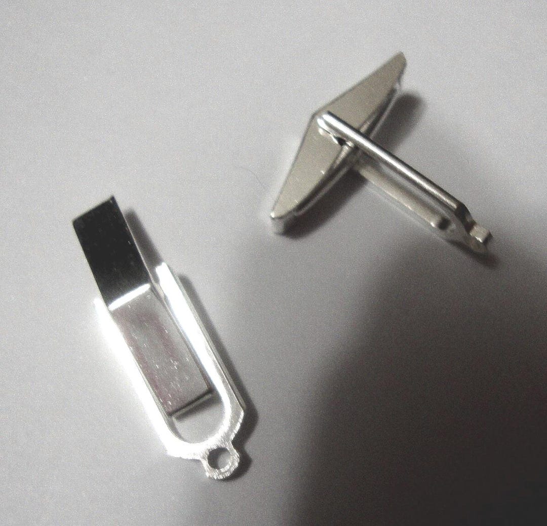 Cufflink Backs Ready for Beading or Wire Wrapping - Solid Ethical 925 ...