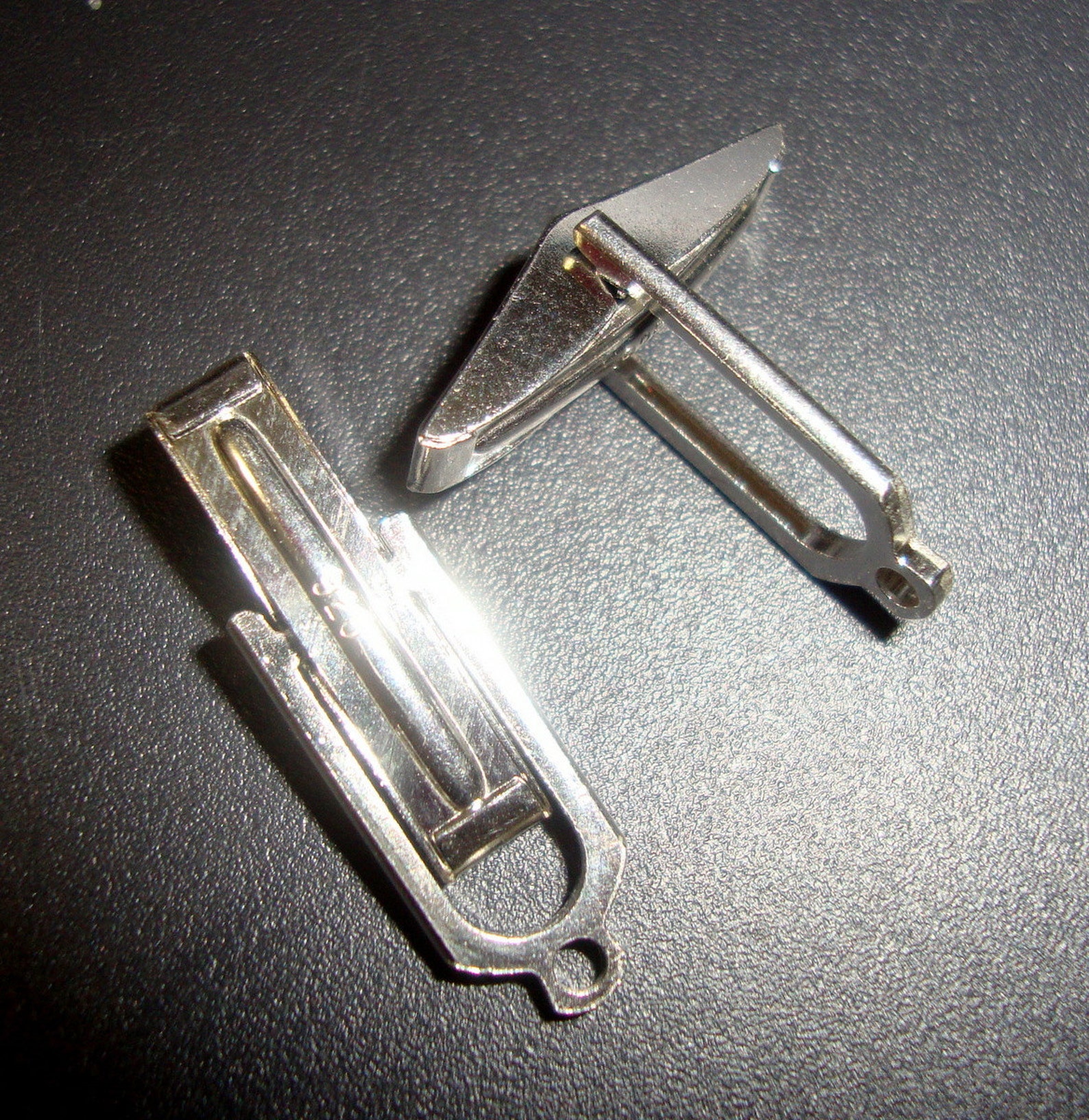 Cuff Link Blanks With Claw Settings Eco Friendly Solid 925 Sterling ...