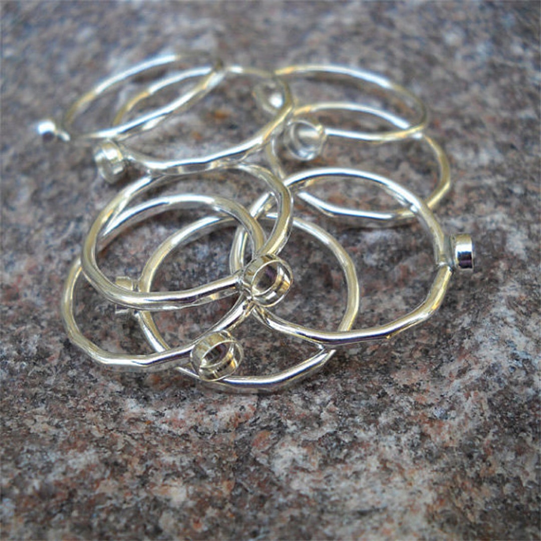 Ring Blank With Bezel 14 Ga Stacker Eco Friendly 925 Sterling Silver ...