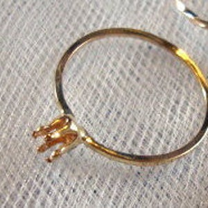 Ring Blank - Prong Setting -925 Sterling Silver Heavy 14 Ga - Custom ...