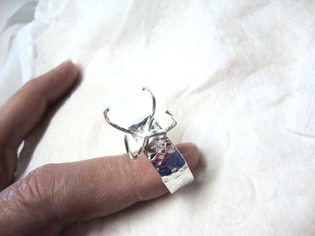Ring Blank-1 Wide Band Claw Prong in Sterling Silver Eco-friendly ...