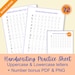 Handwritten Scribble Worksheet 72 Pages, Bundle Set, Hand Lettering ...