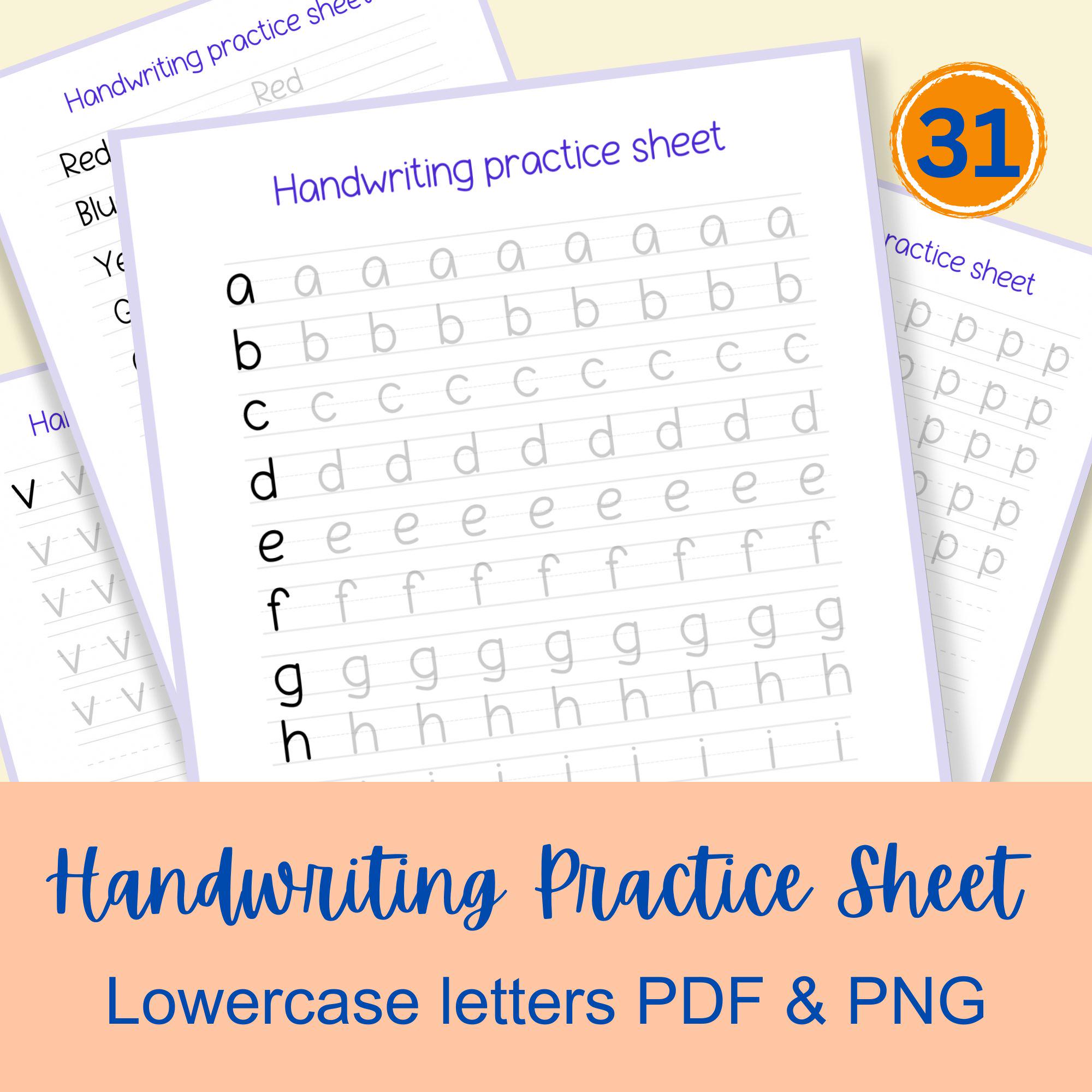 Handwritten Scribble Worksheets 31 Page, Hand Lettering Alphabet Abc ...