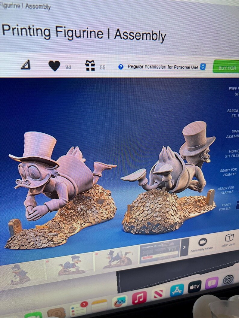 Mr Scrooge Mcduck 3d Model - Etsy