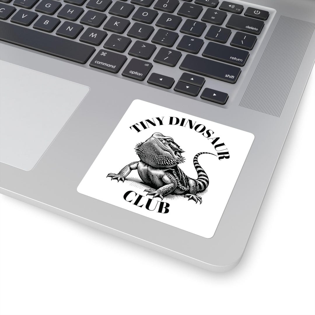Bearded Dragon Vinyl Decal - Tiny Dinosaur Club - Funny Beardie Sticker ...
