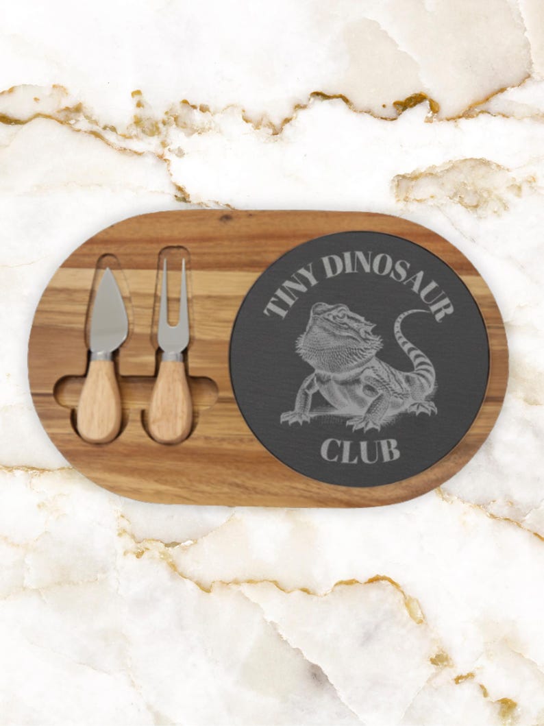 Tiny Dinosaur Club Charcuterie Board (engraving) | Gourmet Bearded ...