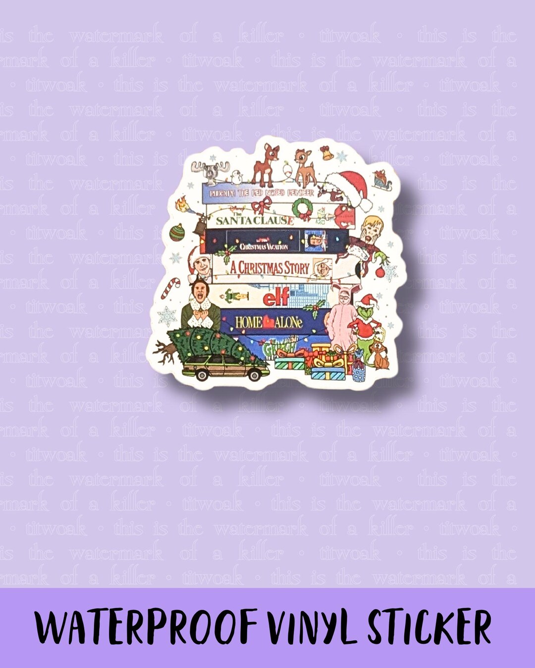 Classic Christmas Movie VHS Sticker Retro Holiday Decor for Fans of ...