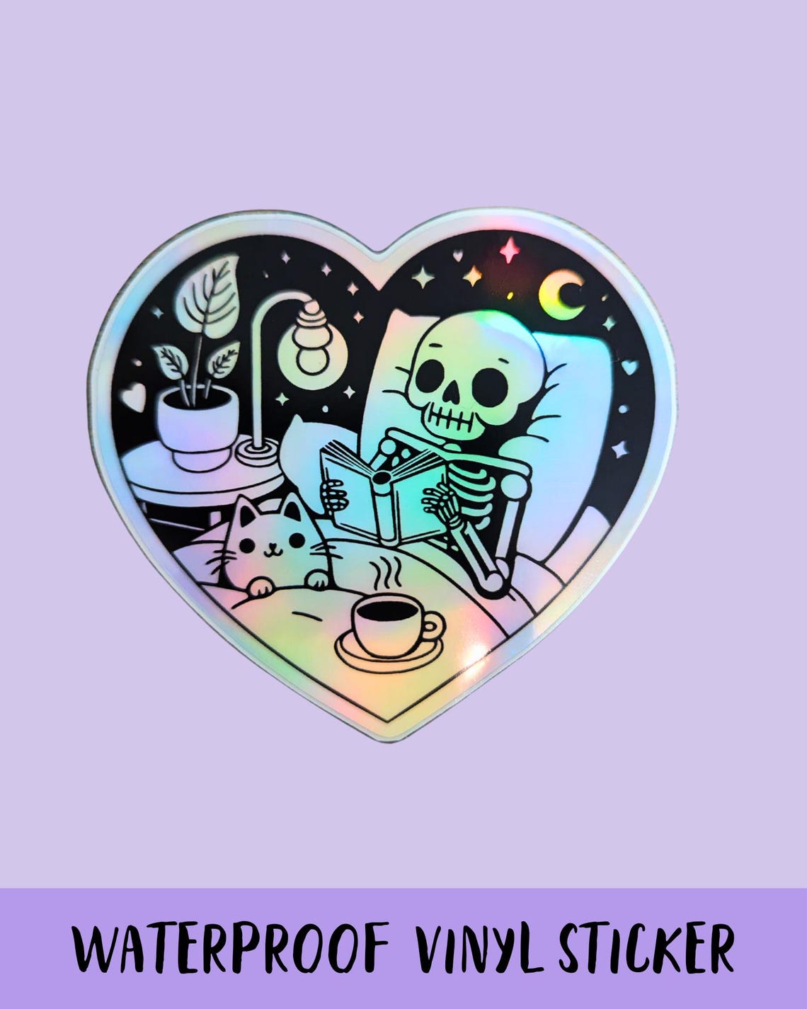Skeleton Sticker, Kindle Sticker, Bookish Sticker, Reader Sticker ...