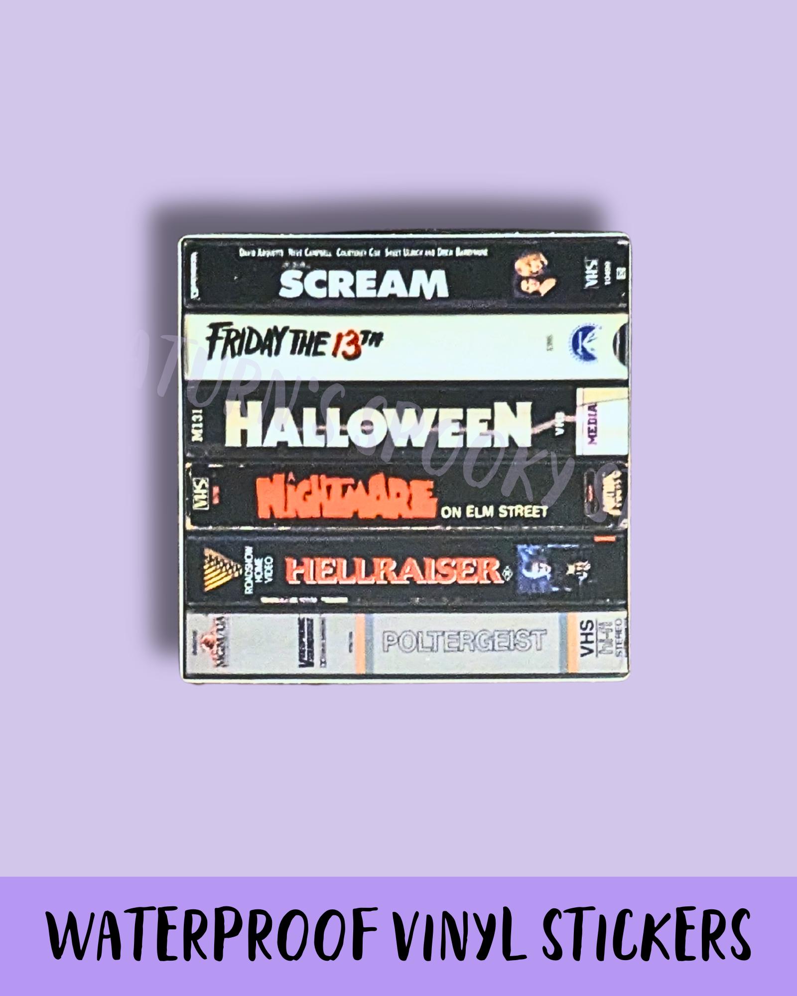 VHS Horror Tapes Vinyl Sticker | Retro Horror Aesthetic | Unique Gift ...