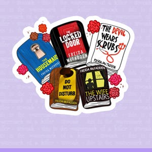 Frieda Mcfadden Book Covers Sticker - the Housemaid & Thrillers ...