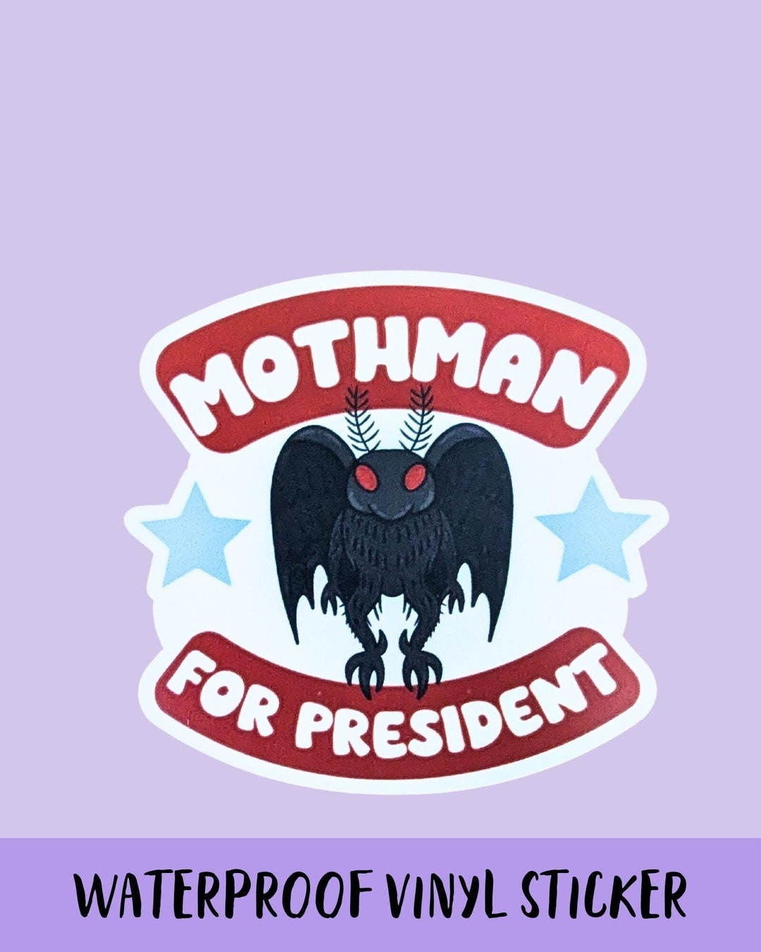 Mothman Sticker, Funny Election Sticker, Cryptid Sticker, Horror Lover ...